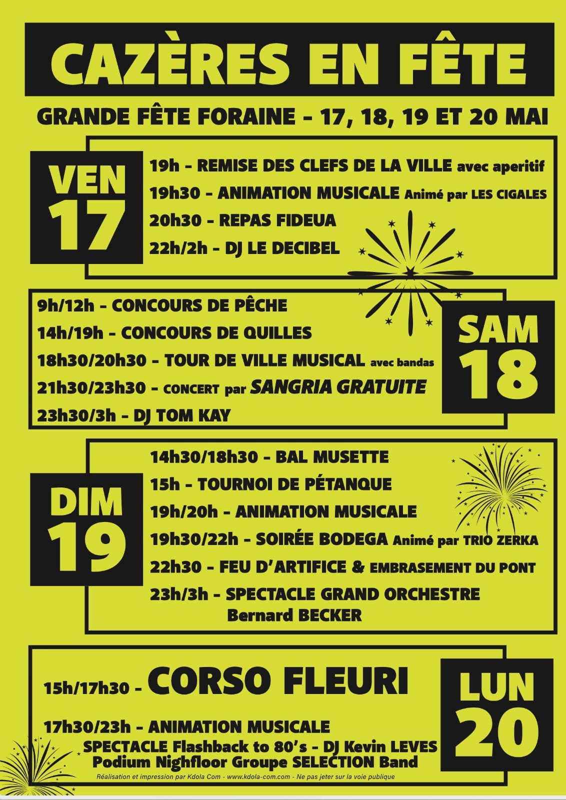 CAZERES EN FETE : Programme - Mairie de Cazères